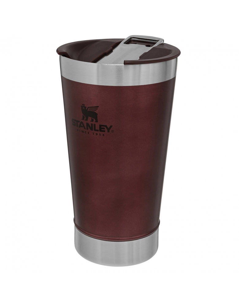 COPO TÉRMICO CERVEJA COM TAMPA STANLEY - VERMELHO (WINE) - 473ML